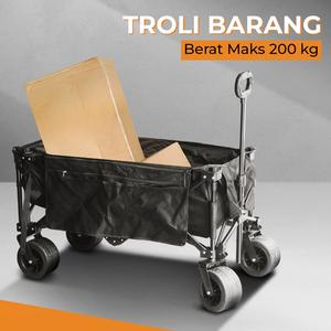 Jual N923BTZ Troli Barang Lipat Camp Wagon Big Wheel 600D Oxford PVC ...