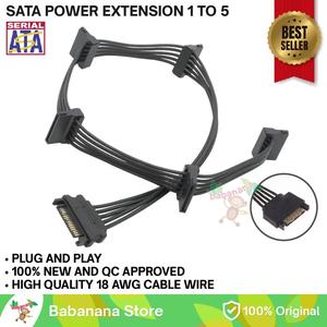 Jual KABEL SATA POWER 1 TO 5 SPLITTER CABANG HDD SSD EXTENSION CABLE ...