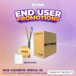 Jual D-LINK CAT.6 UTP 23AWG GRAY COLOR, EASY PULL BOX, 305M BOX CABLE ...