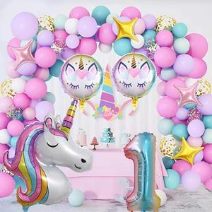 Jual Set Balon Pelangi Unicorn Dekorasi Ulang Tahun Anak Perempuan Baby ...