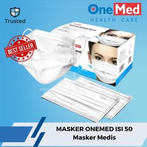 Jual ONEMED MASKER BEDAH KARET 3Ply Earloop ISI 50 PCS 1 BOX KHUSUS ...
