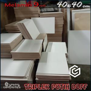 Jual Triplek Melamin Putih Doff 1 Muka Tebal 9mm ( 40x40 cm ) Ada 100 ...