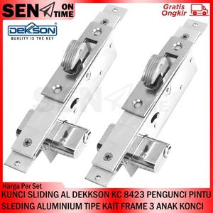 Jual Kunci Sliding Al Dekkson Kc 8423 Pengunci Pintu Sleding Aluminium Tipe Kait Frame 3 Anak ...
