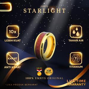 Promo Emrys STARLIGHT Premium Ring Cincin Titanium Pria Wanita - GOLD ...