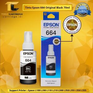 Jual Tinta Epson Original 664 t6641 Black 70ml - Biru, Tanpa BOX 40mL - Jakarta Pusat ...