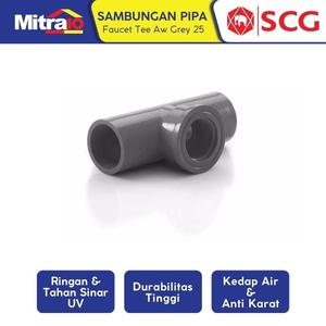 Jual Scg Faucet Tee Sambungan Pipa Pvc Aw Grey 25 1 Inch - Jakarta ...