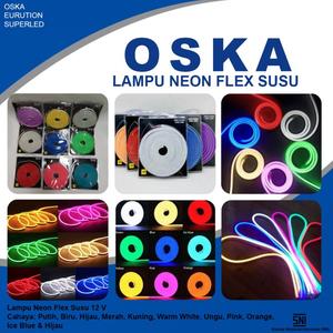 Jual OSKA Lampu Neon Flex Susu 12V 1 Roll 5 Meter Cahaya Putih, Biru ...