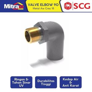 Jual Scg Faucet Elbow Sambungan Pipa Pvc 90 Derajat Drat Luar Metal Aw ...