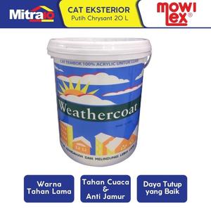 Promo Mowilex Cat Tembok Exterior Weather Coat Putih Chrisant E-8000 20 ...