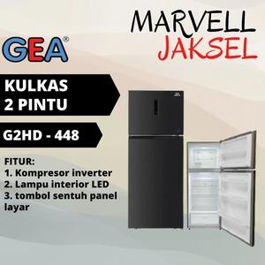 Jual KULKAS 2 PINTU INVERTER GEA G2HD-448 TOP MOUNT FRIDGE FREEZER ...