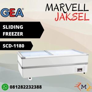 Jual ISLAND FREEZER GEA SCD 1180 SLIDING GLASS FLAT 2 KOMPRESOR ...