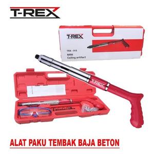 Jual RAMSET GUN !! T-REX Alat Mesin Tembak Paku Beton+Paku Tembak 10pcs ...