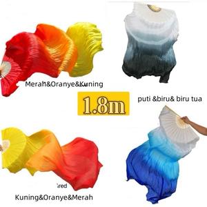 Jual Kipas Tangan Bambu Sutra Panjang 1.8m Belly Dance Alat Tari Props ...