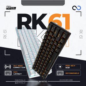 Jual KEYBIRTH SHOP Royal Kludge RK61 / RK-61 Hotswap Mechanical ...
