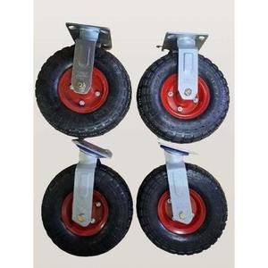Jual Roda Troli trolly Ban Angin 10" Inch (2 hidup 2 mati) roda trolley ...