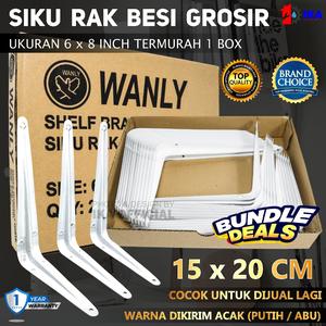 Jual 24 PCS Siku rak besi 6” x 8“ / bracket / penyangga / tembok ...