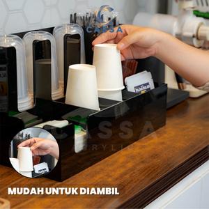 Jual Rak Cup Holder Dispenser Paper Cup Organizer 12 Slot - RAKIT3MM ...