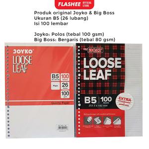 Promo Flashee Loose Leaf Isi Kertas Binder File Note A6 A5 B5 Isi ...
