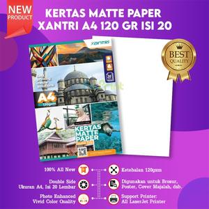Jual Kertas Matte Paper Double Side A4 120gsm 50 sheets Kertas Matte ...