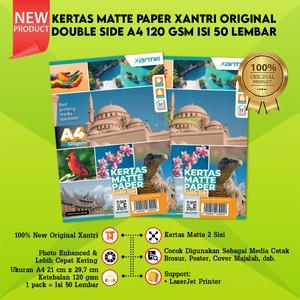 Jual Kertas Matte Paper Double Side A4 120gsm 50 sheets Kertas Matte ...