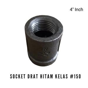 Jual Socket besi/Sock 4" inch hitam drat dalam KELAS #150 - Socket drat ...