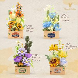 Jual (ArtcitechaneXa) DIY Bricker Decool Flower Bricks Floral Balok ...