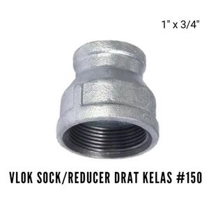Jual Vlok sock galvanis/Reduser galvanis 1" x 3/4" drat dalam KELAS ...