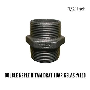 Jual Double neple 1/2" inch besi drat luar KELAS #150 - Double neple ...