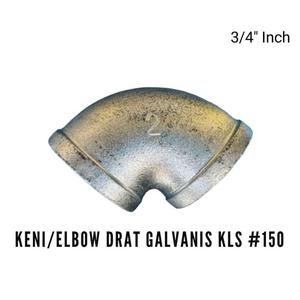 Jual Keni/Elbow besi galvanis 3/4" inch drat dalam KELAS #150 - Keni ...