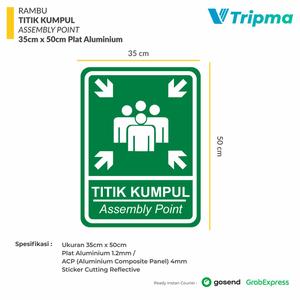Jual Rambu Titik Kumpul Assembly Point 35Cm X 50Cm Plat Alumunium ...