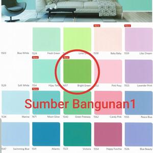Jual Cat Tembok QLUC Hijau nippon paint dinding rumah 4.5kg - 1546 Lime ...