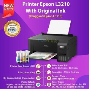 Promo Epson L3210 / L3250 Printer All in One Print Scan Copy - WiFi ...
