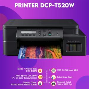 Promo Printer Brother DCP-T520W WiFi Print Scan Copy Wireless All in ...