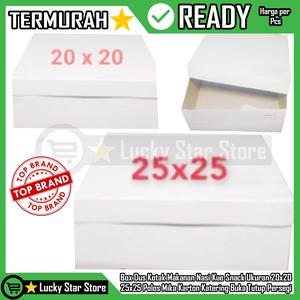 Jual Box Dus Kotak Makanan Nasi Kue Snack Ukuran 20x20 25x25 Polos Mika ...