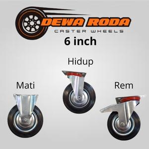 Jual Roda Troli 6 Inch Karet Hitam - REM - Jakarta Barat - DEWA RODA ...