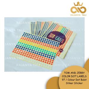 Jual TOM AND JERRY COLOR DOT LABELS 97 / Colour Dot Bulat Stiker ...