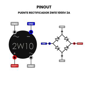 Jual Dioda Diode jembatan bridge rectifier rangkaian 4 dioda 2W10 2A ...