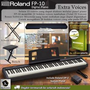 Jual Roland FP-10 / FP10 Digital Piano With XStand Double - Spek diatas ...