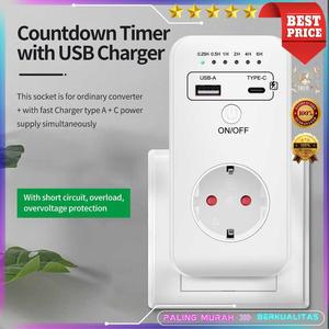 Jual JUANJUAN Stop Kontak Timer Programmable USB Type C EU Socket 16A 230V - UD03 - Jakarta ...