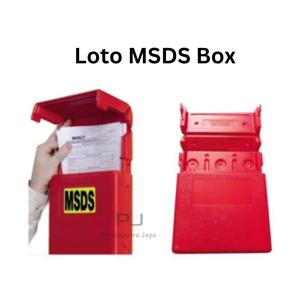 Jual LOTO Safety MSDS Document Box Wall Mounted Chemical / Red Document ...