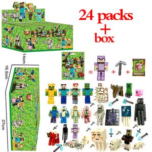 Jual 2-24pcs Anime Minecraft Figure Blind Box Action Figurine Doll Kits ...