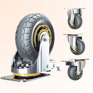 Jual RODA TROLY ROLY RUBBER HITAM DOUBLE BEARING HEAVY DUTY 3 INCH 4 ...