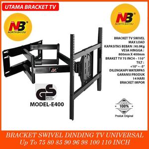 Jual E400 North Bayou Bracket Braket Braket tv swivel 32 55 60 65 70 75 ...