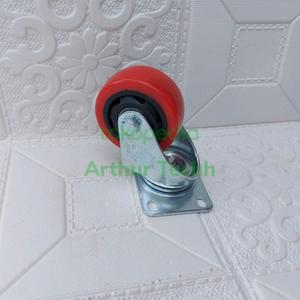 Jual Roda PVC Triple S 3" Inch Hidup / Troli Wheel Karet Red Double ...