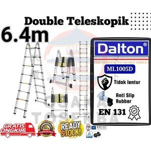 Jual Tangga Double Teleskopik 6.4M DALTON ( 3.2m x 3.2m ) / Double Telescopic Ladder 6.4 Meter ...