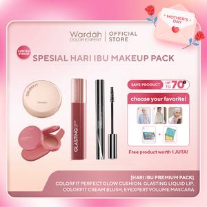 Promo Paket Premium Wardah Isi Colorfit Perfect Glow Cushion, Glasting ...