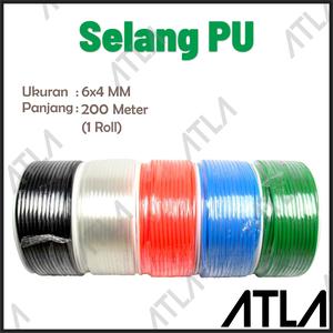 Jual Selang 6 mm Hitam (200 Meter) Pressure Mist PU Polyurethane 4x6 ...