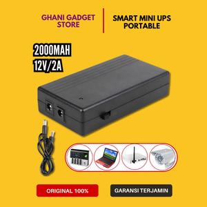 Promo UPS Mini 12V/2A 2000mAh Smart Portable Power Supply 12 Volt untuk Wifi Router CCTV Monitor ...