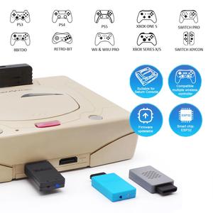 Jual BlueRetro Wireless Controller Adapter For Sega Saturn Consoles Support PS4 PS5 8Bitdo ...
