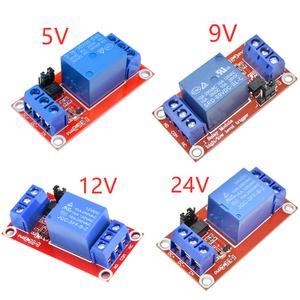 Jual 1Pc DC 5V 9V 12V 24V 1 Channel Relay Module With Optocoupler Shield Board High Low Level ...